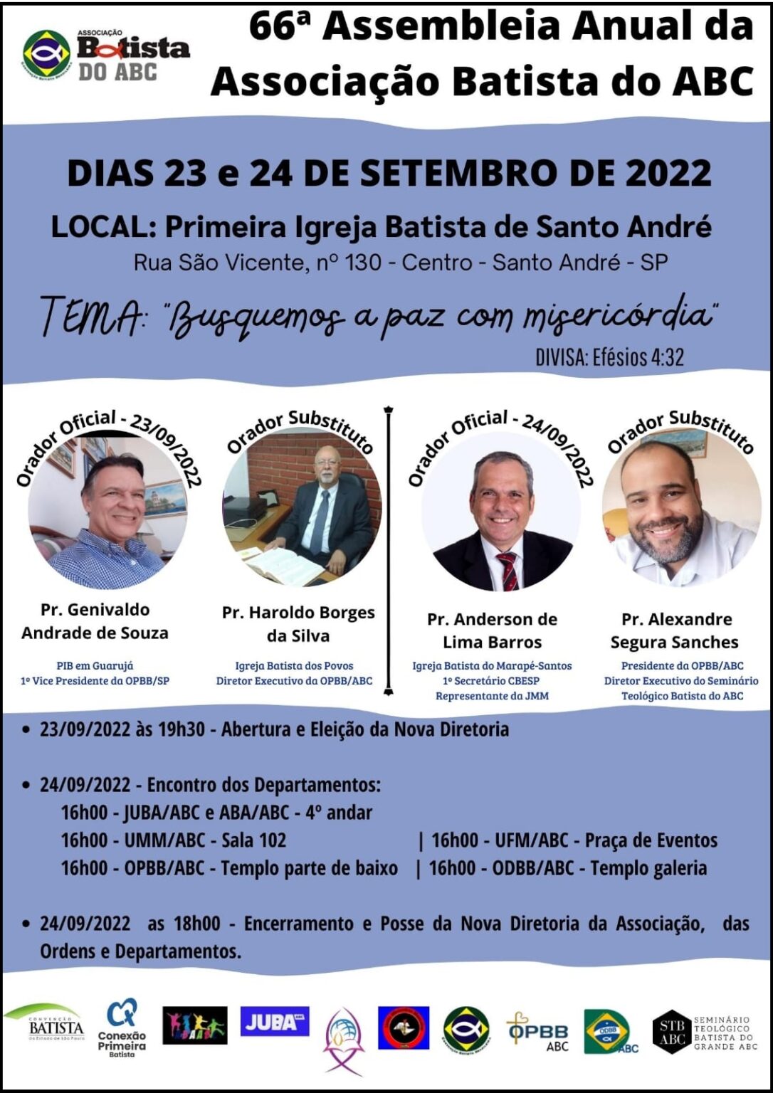 Igrejas batistas do ABC realizam 66ª assembleia no fim deste mês ...